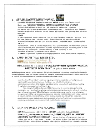 SENIOR MECHANICAL TECHNICIAN | DOCX