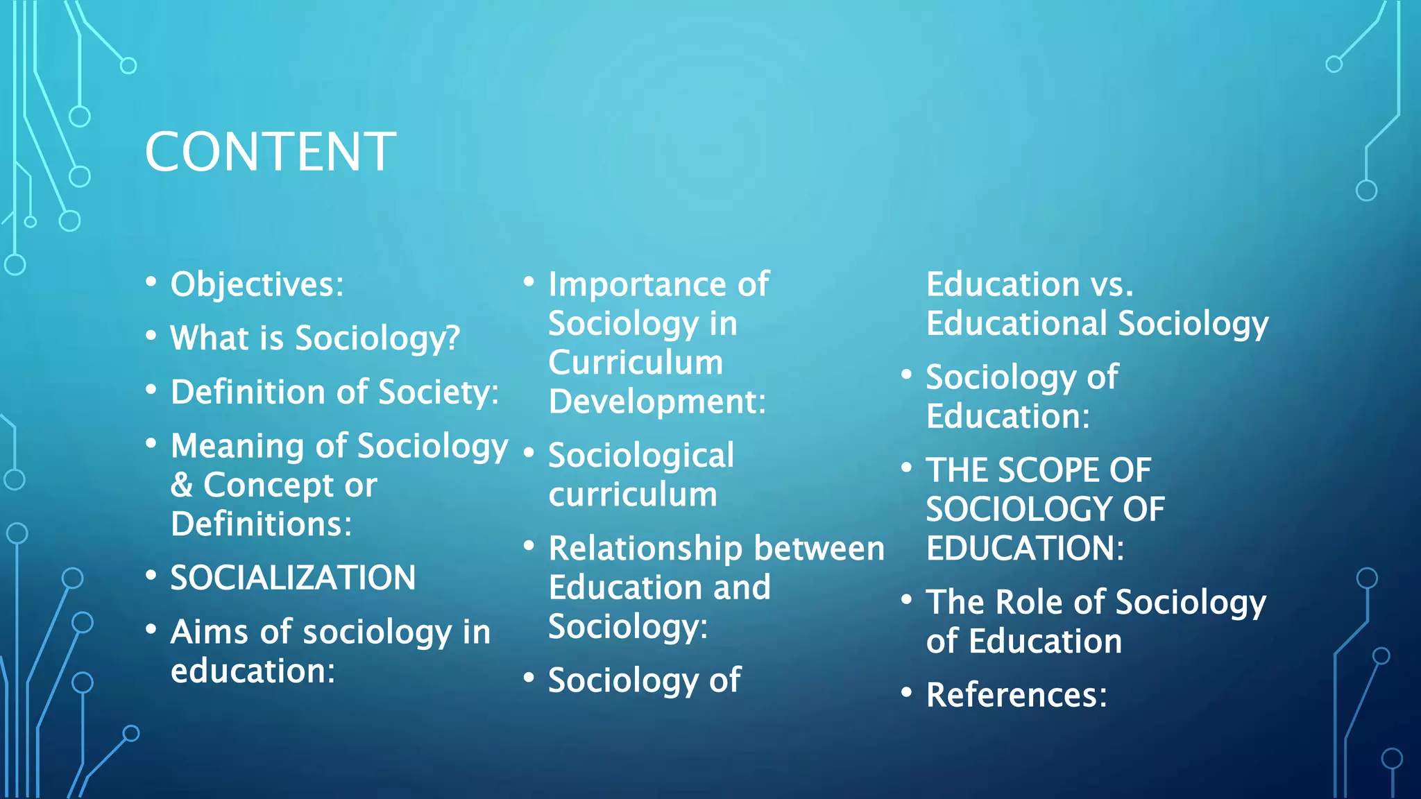 Educational Sociology / Sociology of Education | PPTX
