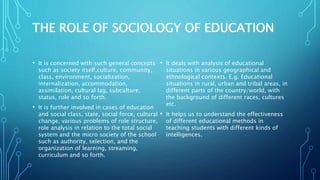 Educational Sociology / Sociology of Education | PPTX