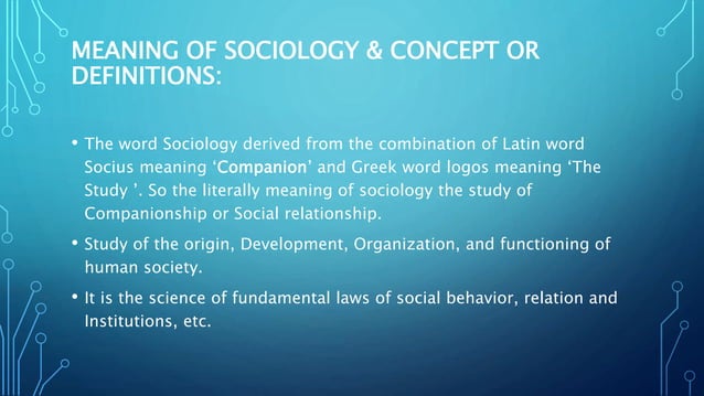 Educational Sociology / Sociology of Education | PPTX