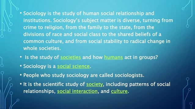 Educational Sociology / Sociology of Education | PPTX