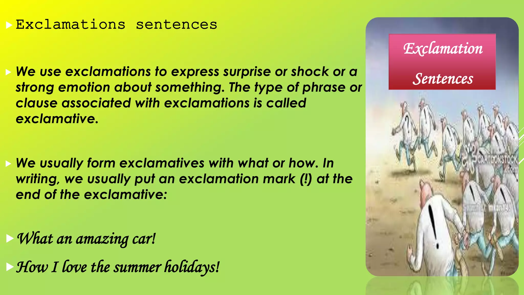 Exclamation sentences &Interjection | PPTX