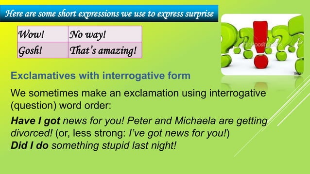 Exclamation sentences &Interjection | PPTX