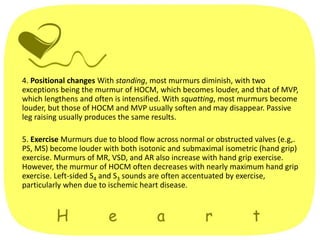 heart murmur (heart extra sounds) | PPT