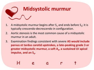 heart murmur (heart extra sounds) | PPT