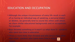 language and social variation | PPTX