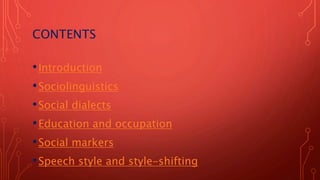 language and social variation | PPTX