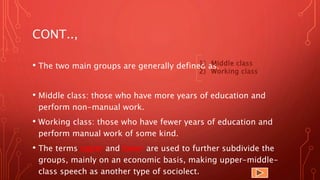 language and social variation | PPTX