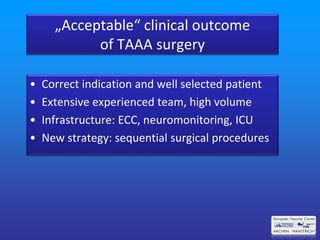 In the ongoing transition from open repair to evar with ...
