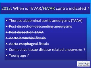 In the ongoing transition from open repair to evar with ...