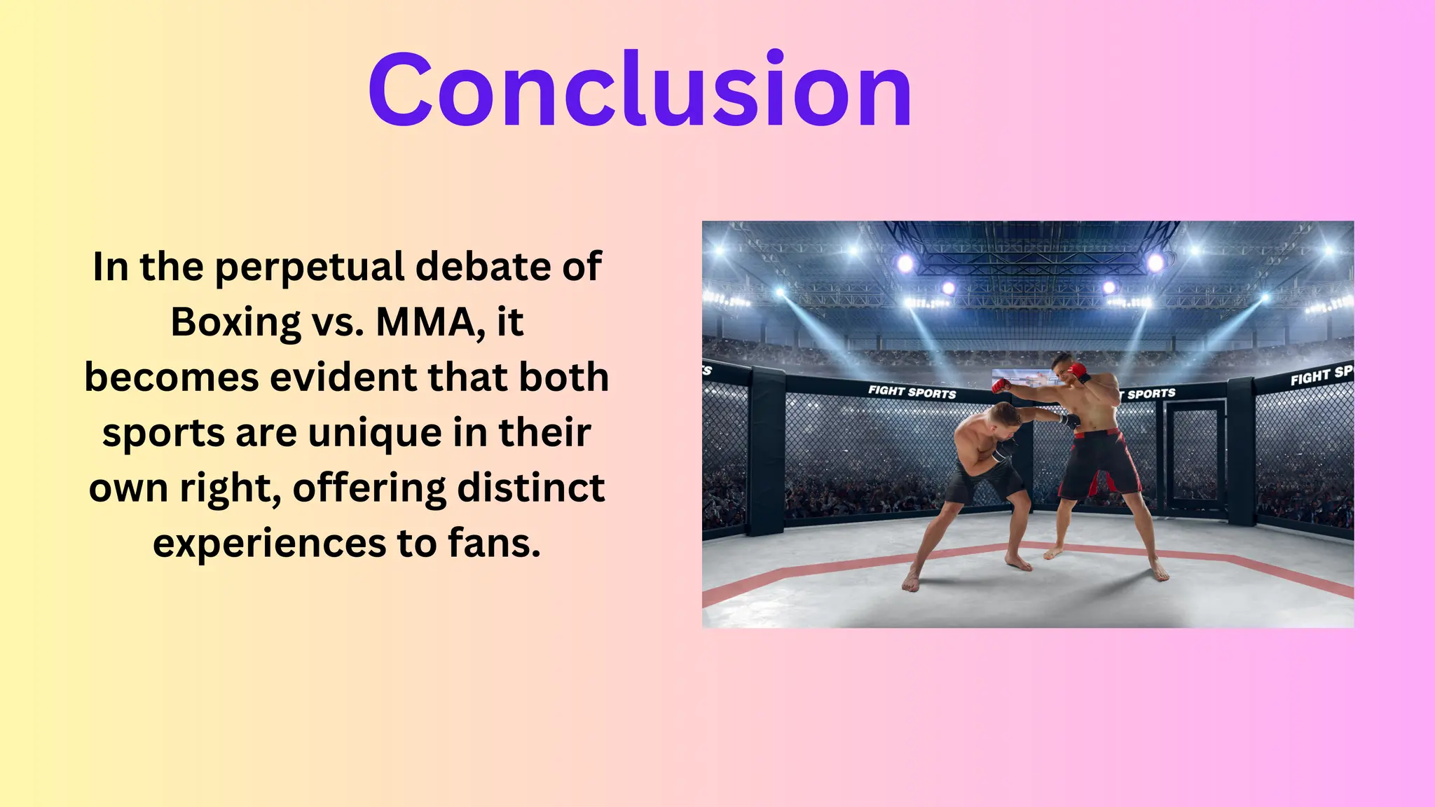 In The Rings Boxing Vs. MMA | PPT