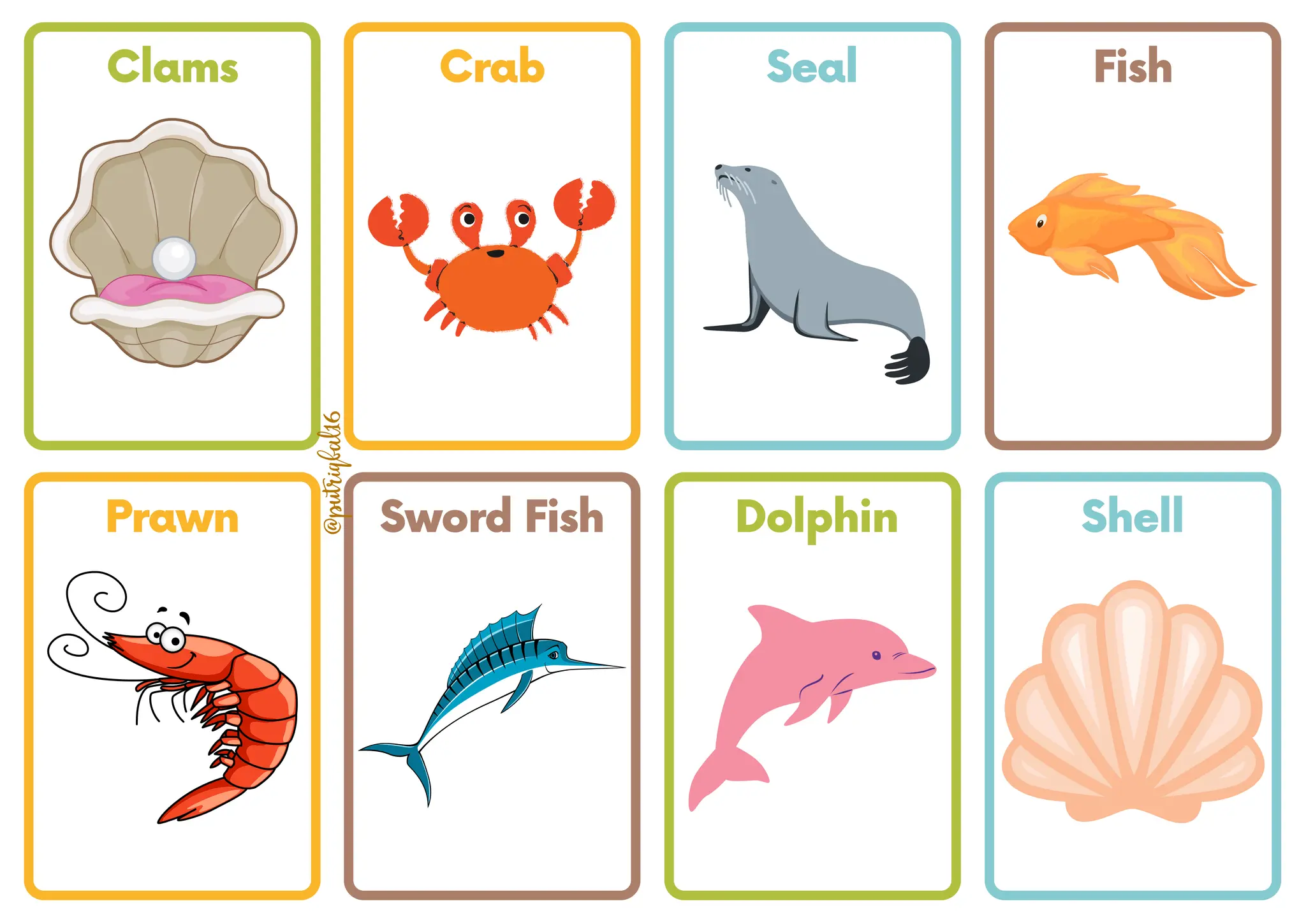 Animals In The Sea Flashcards Sheets.pdf