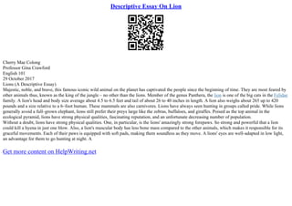 In The Skin Of A Lion Anaylsis Essay | PDF