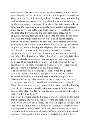 In the story The Lady or the Tiger , which comes through the door, t.docx