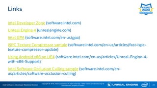 In The Trenches Optimizing UE4 for Intel | PPT
