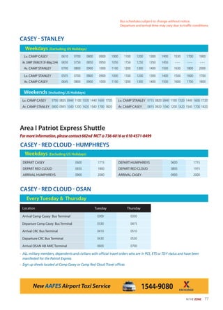 Area I Bus Schedules | PDF