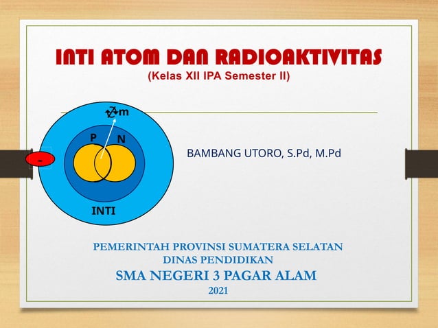 INTI ATOM, STRUKTUR ATOM DAN RADIOAKTIVITASpptx | PPTX