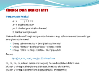 INTI ATOM, STRUKTUR ATOM DAN RADIOAKTIVITASpptx | PPTX