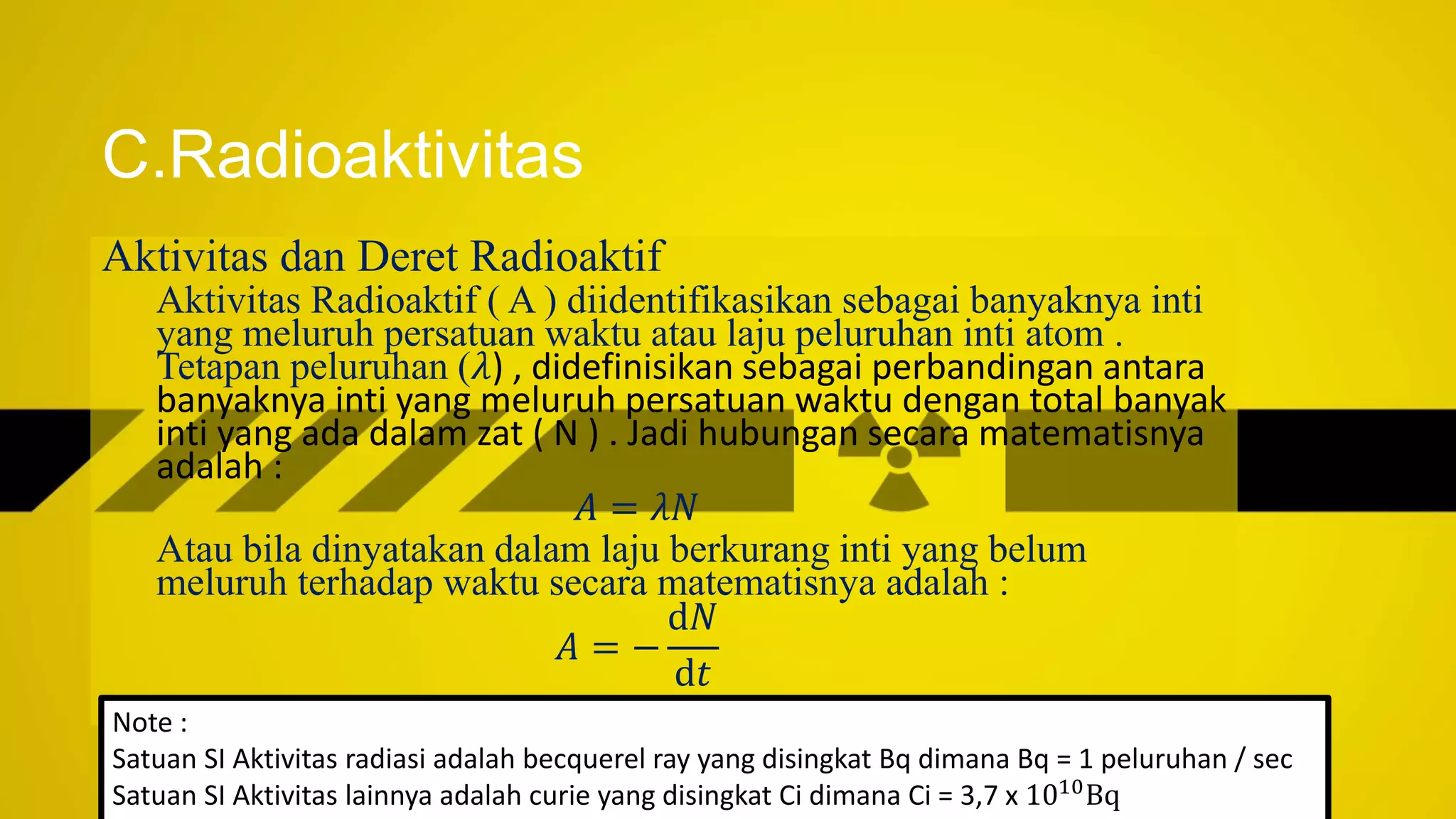 Presentasi Inti Atom dan Radioaktivitas SMA kelas 12 | PPTX