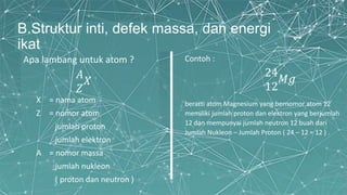 Presentasi Inti Atom dan Radioaktivitas SMA kelas 12 | PPTX