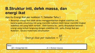 Presentasi Inti Atom dan Radioaktivitas SMA kelas 12 | PPTX