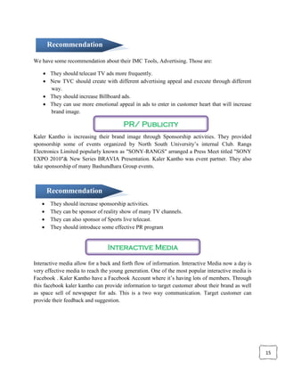 Integrated Marketing Communication for Daily Kaler Kantho | PDF