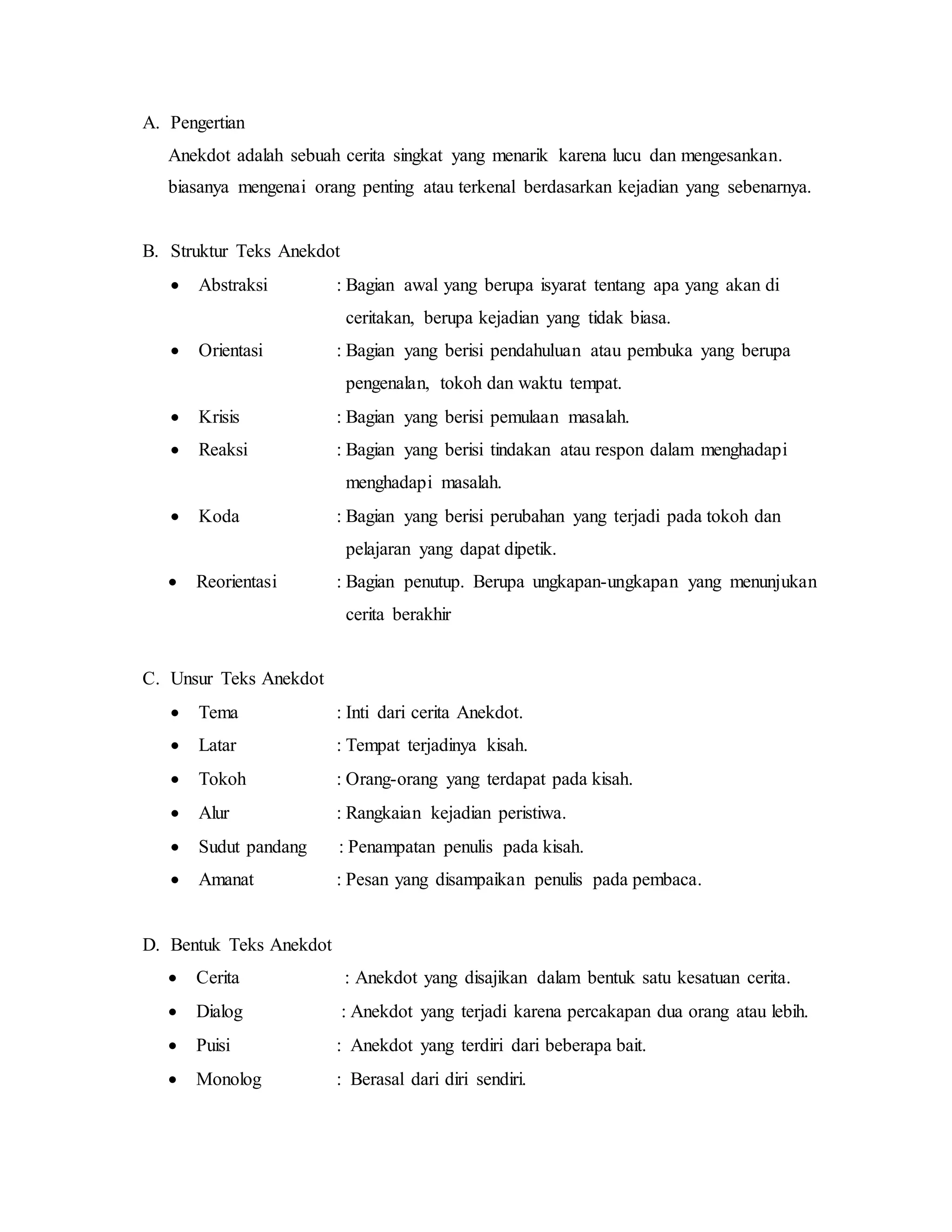 Analisis Teks Anekdot 'Hukum Peradilan' | DOCX