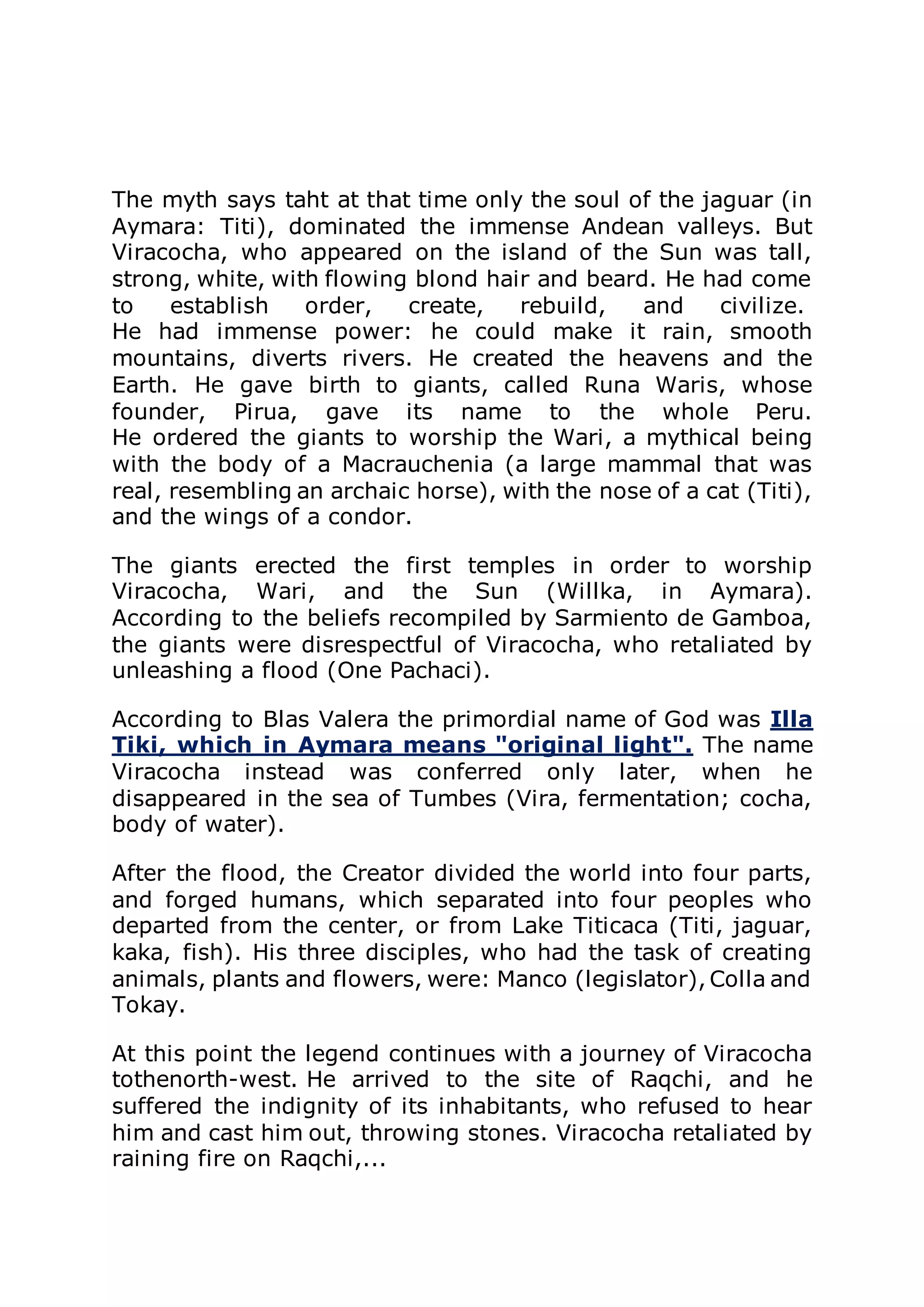 Inti (in quechua the sun) | DOCX