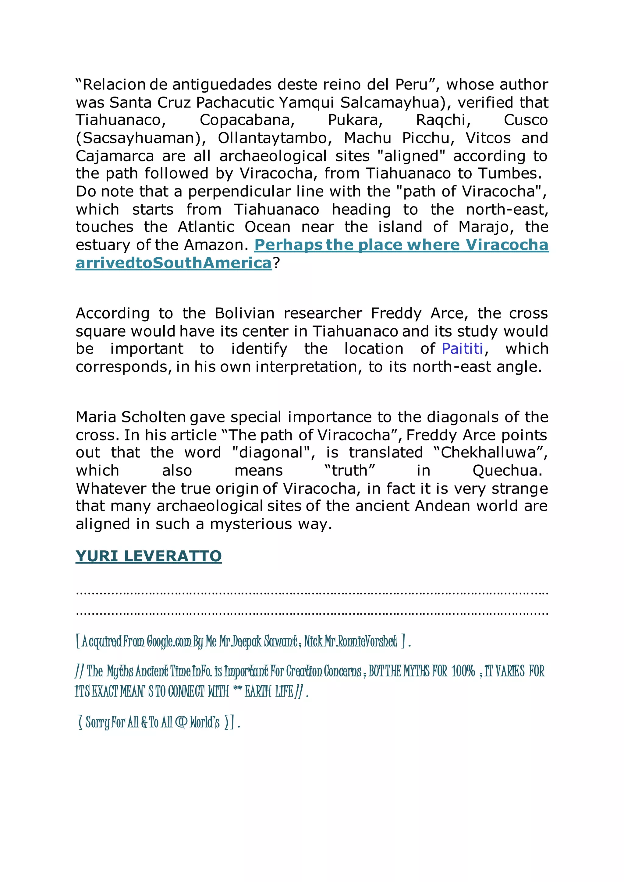 Inti (in quechua the sun) | DOCX