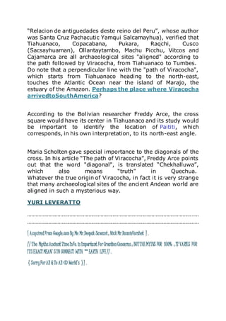 Inti (in quechua the sun) | DOCX | South America Travel | Travel Locations