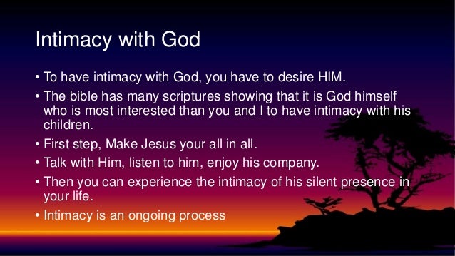 Intimacy with God