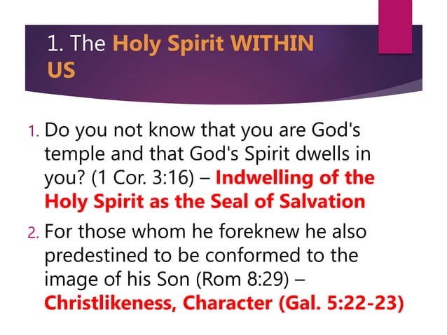 Intimacy with the Holy Spirit: Holiness and Power | PPTX | Christianity ...