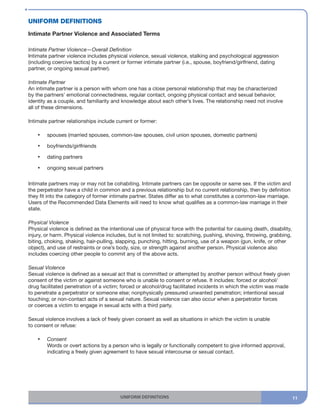 INTIMATE PARTNER VIOLENCE SURVEILLANCE UNIFORM DEFINITIONS AND ...