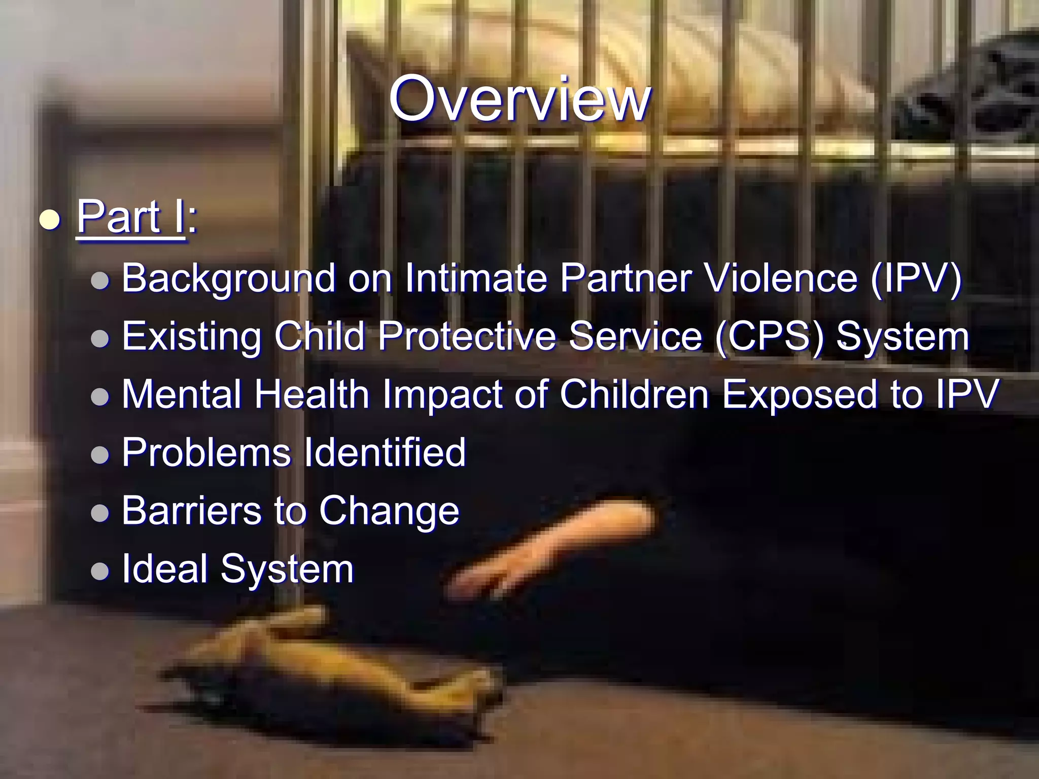 Intimate Partner Violence (Ipv) Systems With Background | PDF
