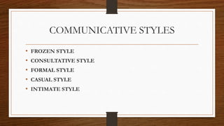 Communicative Style (Intimate style) | PPTX