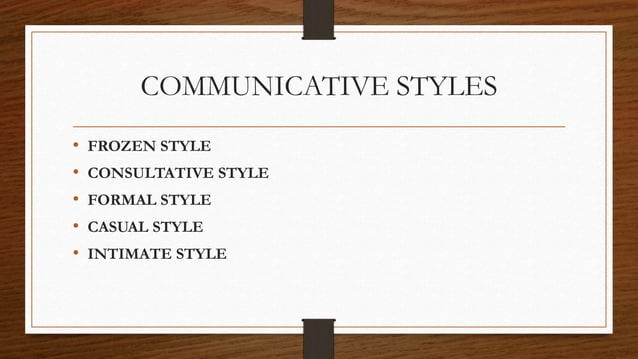 Communicative Style (Intimate style) | PPTX | Dating | Family and ...