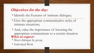 Communicative Style (Intimate style) | PPTX