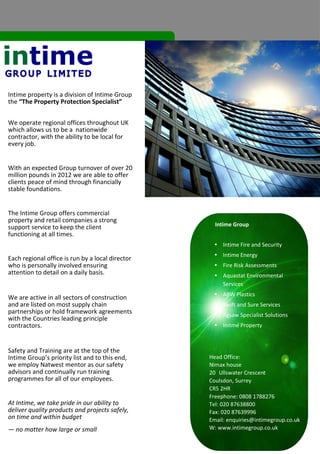 Intime Property Brochure | PDF