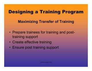 Int In House Service Excel Training Design A Program | PDF