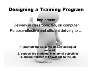Int In House Service Excel Training Design A Program | PDF