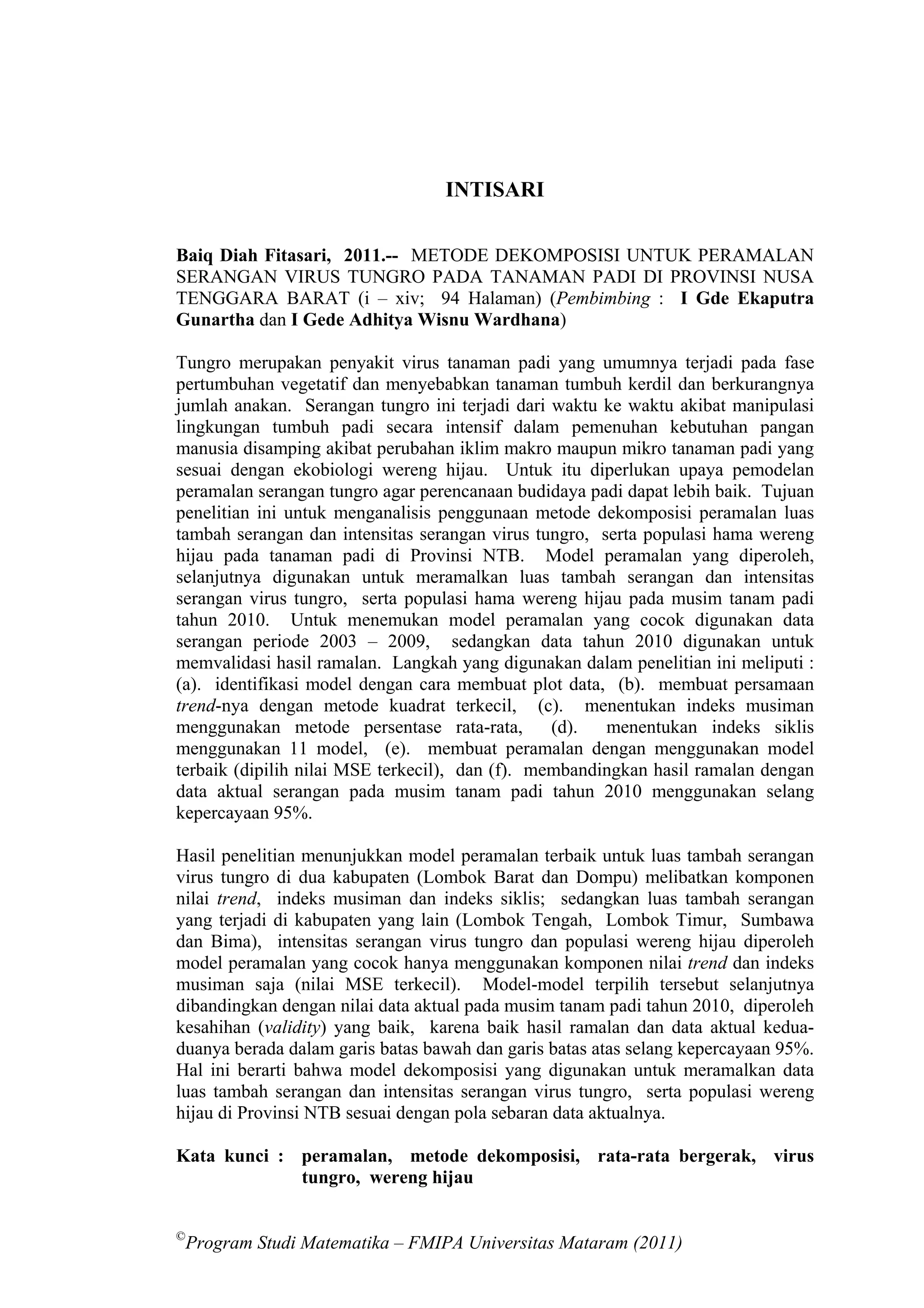 Intisari bq diah fitasari | PDF