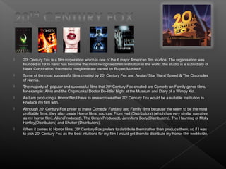 Researching Film Institutions | PPT