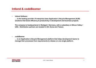 IntlandSoftware: codeBeamer 6.0 + Requirements Management | PDF