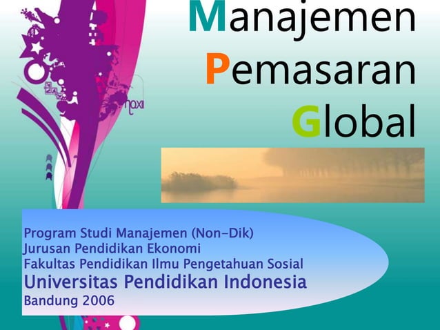 Manajemen Pemasaran Global Program Studi Manajemen | PPT