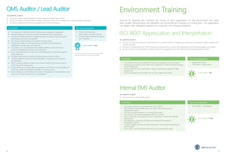 INTLCO ISO Standards Training Brochure 2018 | PDF