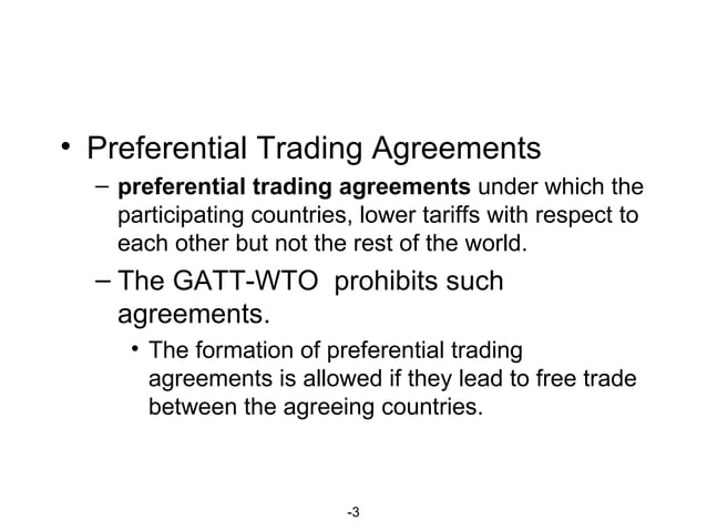 Preferential trade agreement | PPT