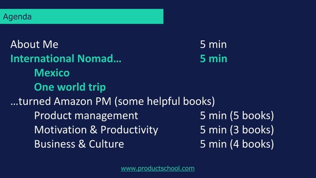 Product School: International Nomad turned Amazon Product Manager | PPT
