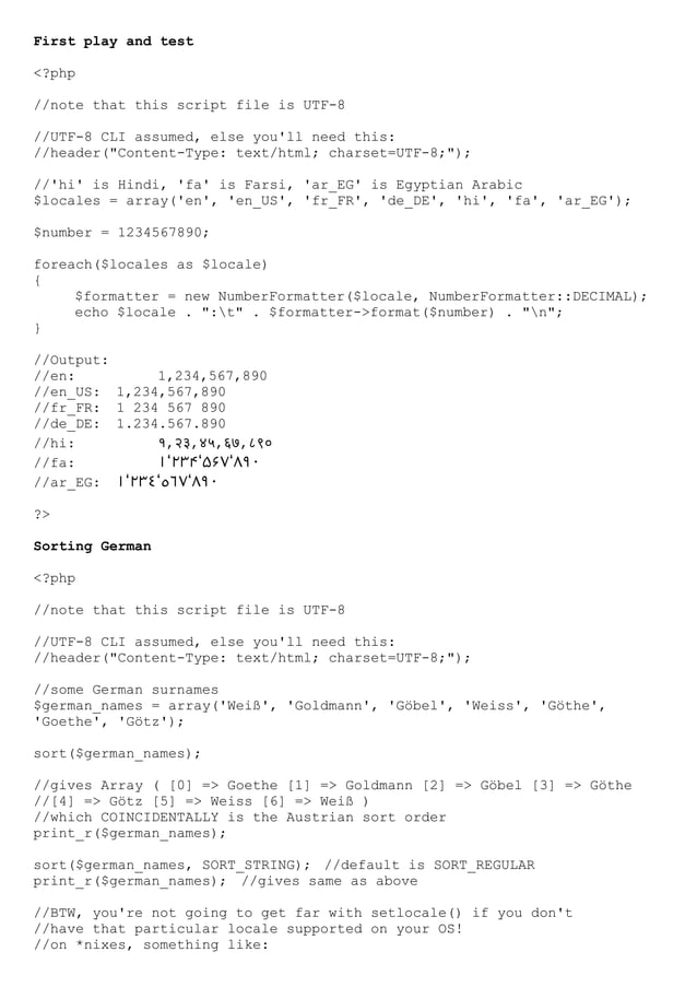 "Internationalisation with PHP and Intl" source code | PDF