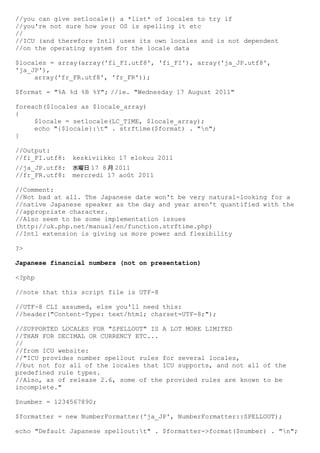 "Internationalisation with PHP and Intl" source code | PDF