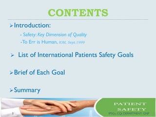 Int'l ptnt sfty goals | PDF